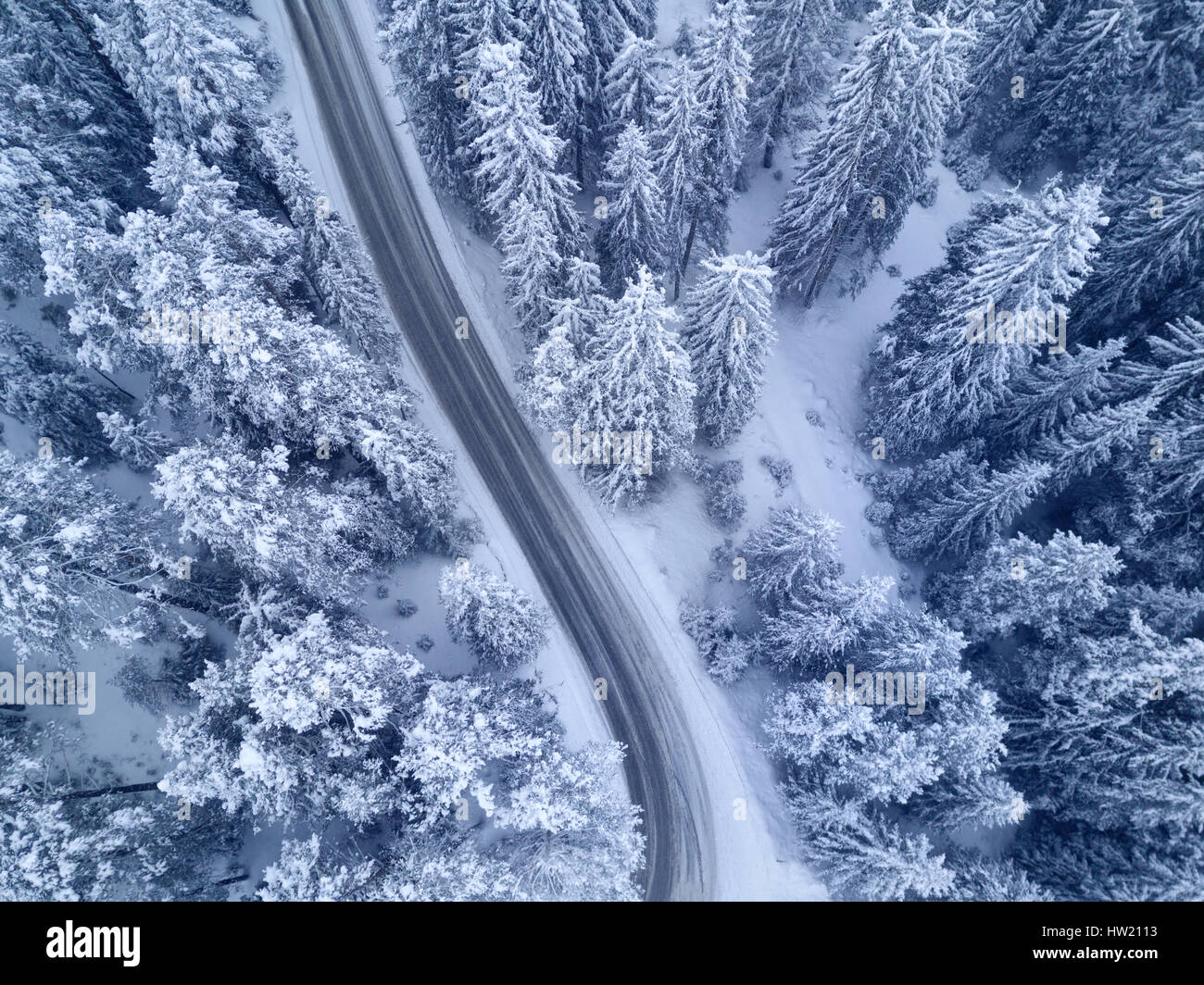 Birds eye view snow hi-res stock photography and images - Alamy