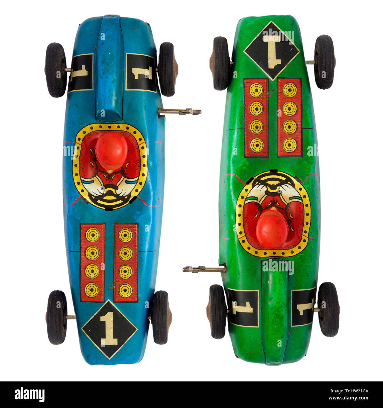 vintage tin toy race car Stock Photo - Alamy