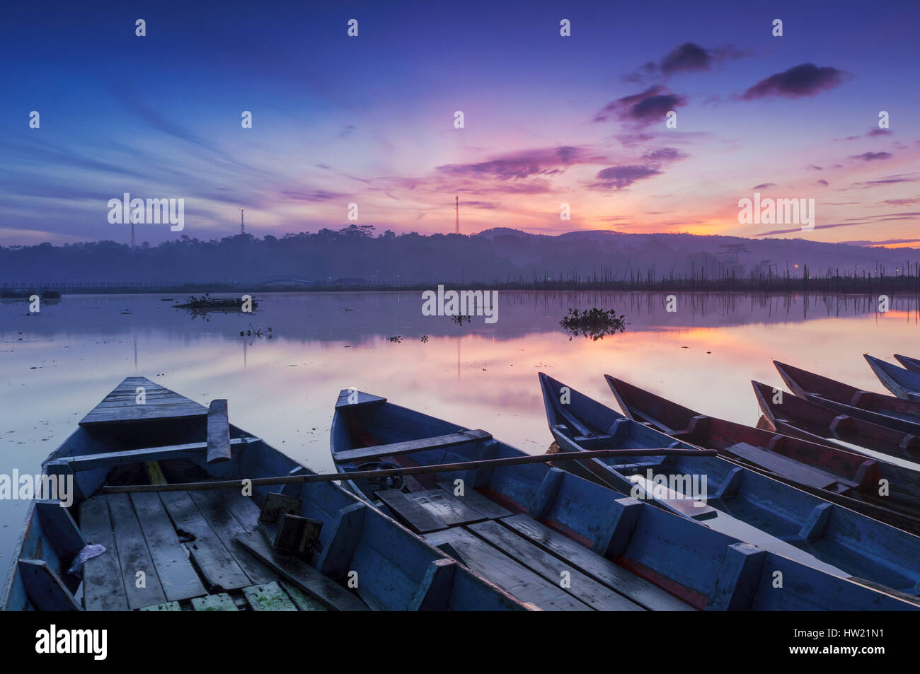 Landscape of Rawa Pening Lake Semarang Central Java Indonesia Stock ...