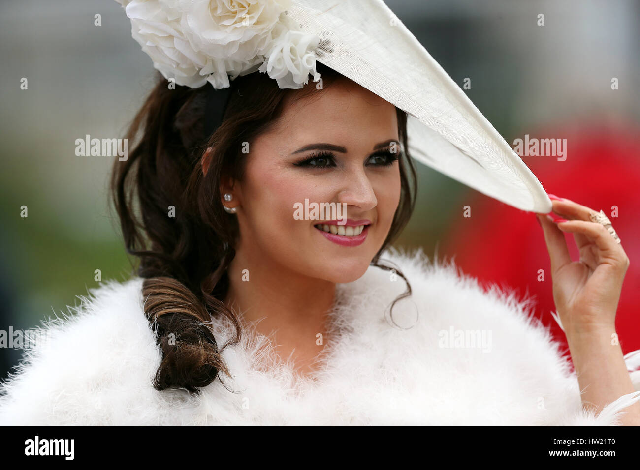 Jennifer Wrynne, 27 from Leitrim in Ireland attends Champion Day of the ...