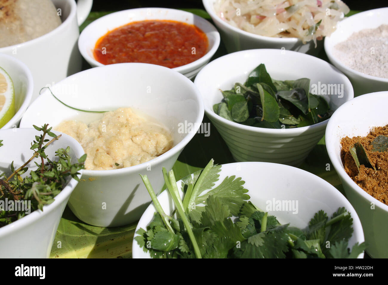 The food cooked at restaurant. Various dishes for every taste and ...
