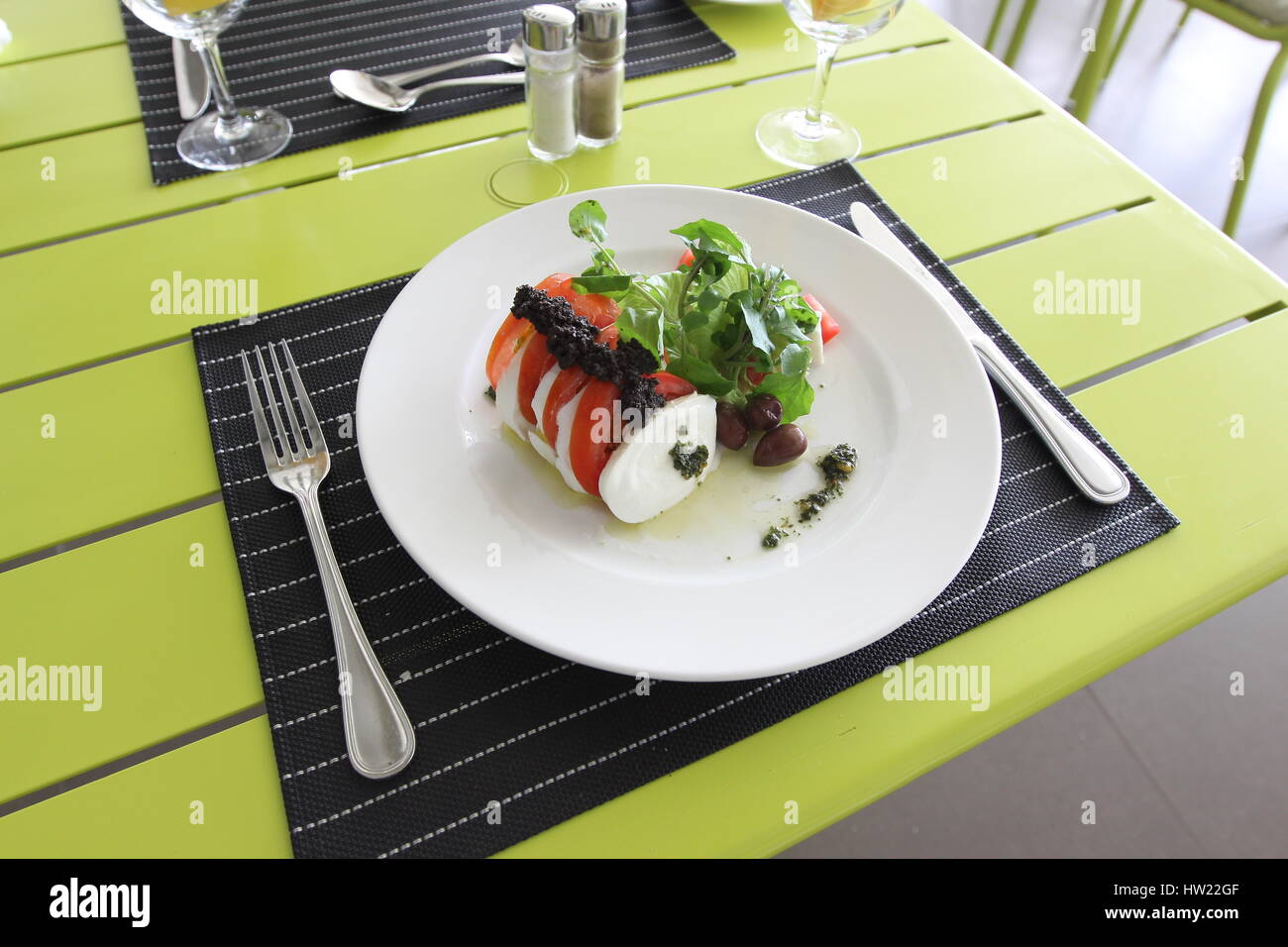 Restaurant menu. Dishes which give at restaurants. Salads, second ...