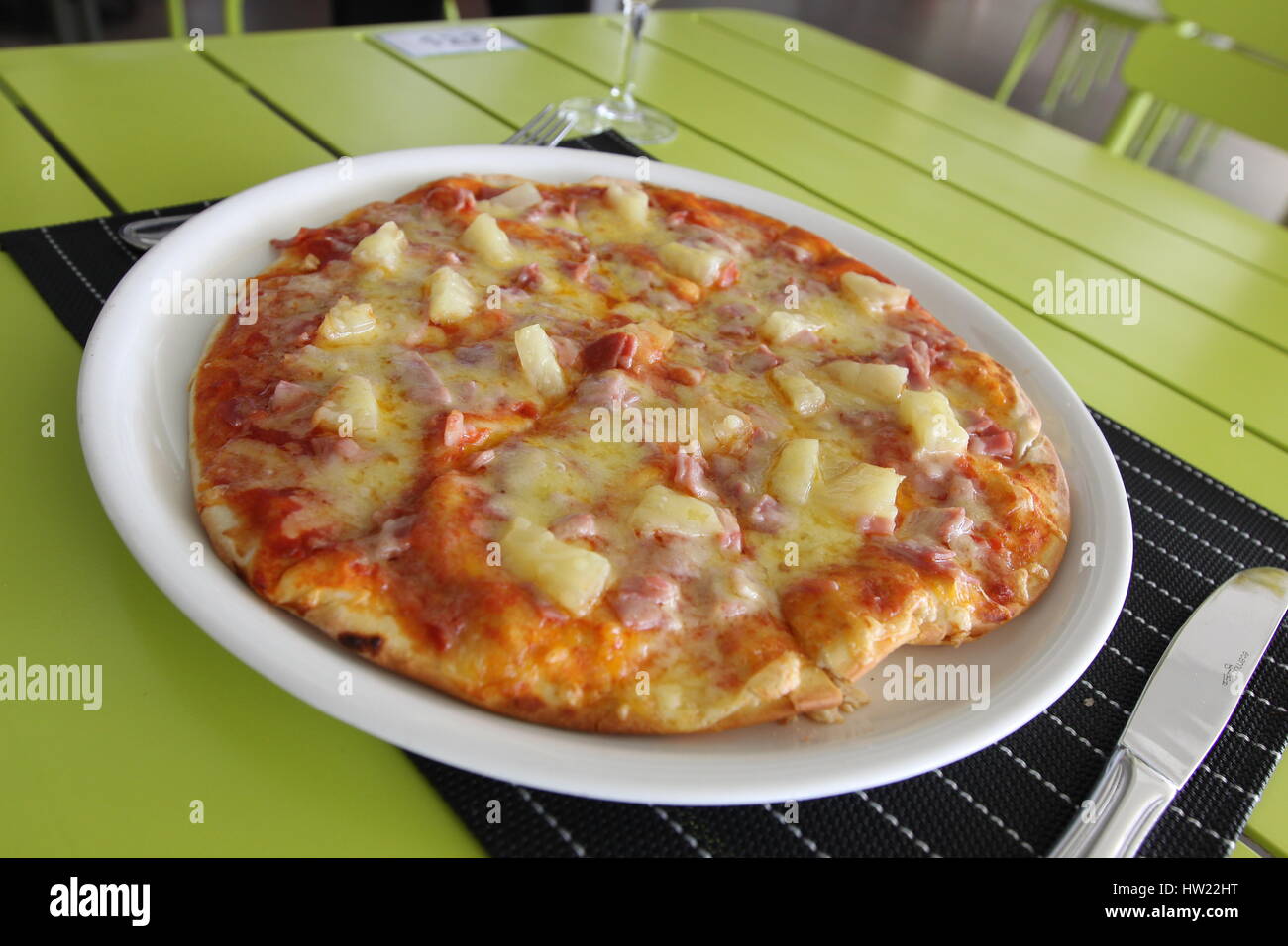 Tasty pizza. Restaurant menu. Dishes which give at restaurants Stock ...