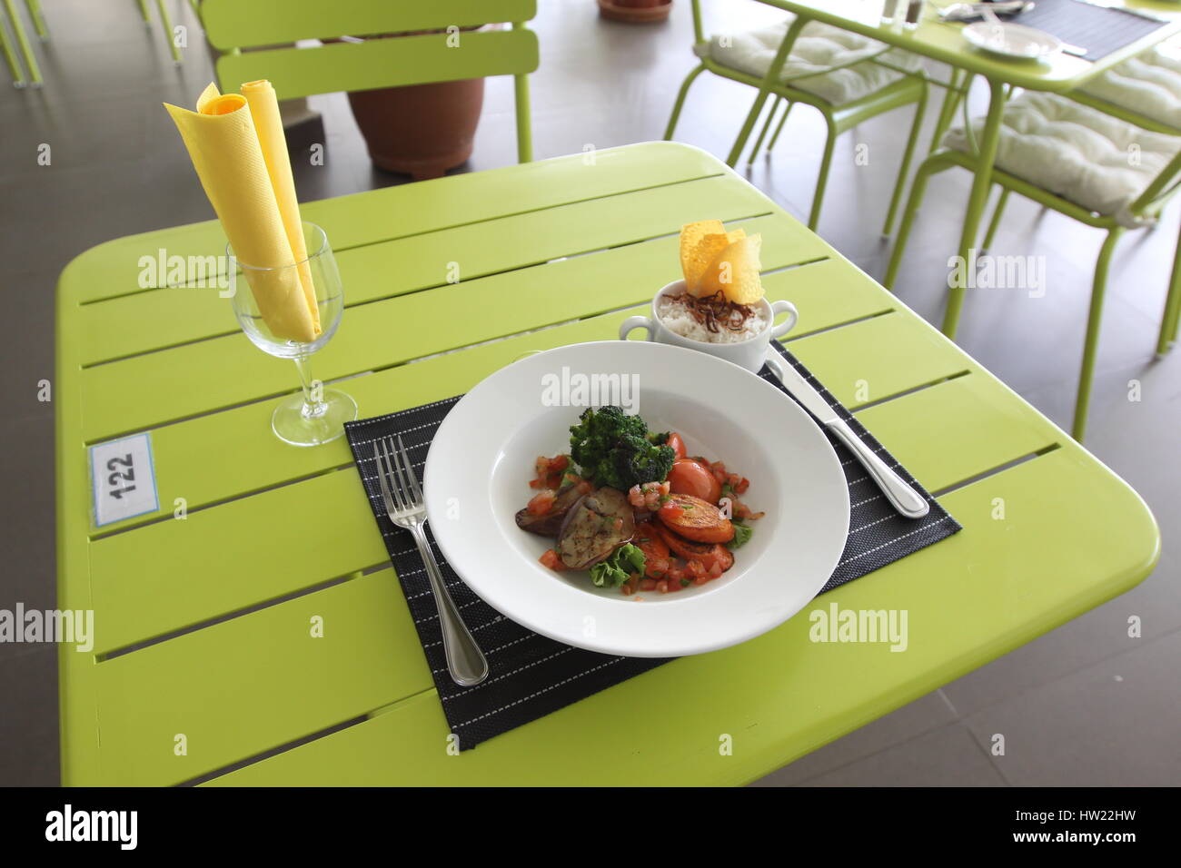 Restaurant menu. Dishes which give at restaurants. Salads, second ...