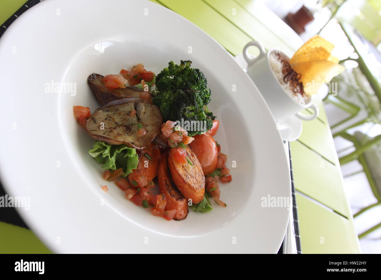 Restaurant menu. Dishes which give at restaurants. Salads, second ...