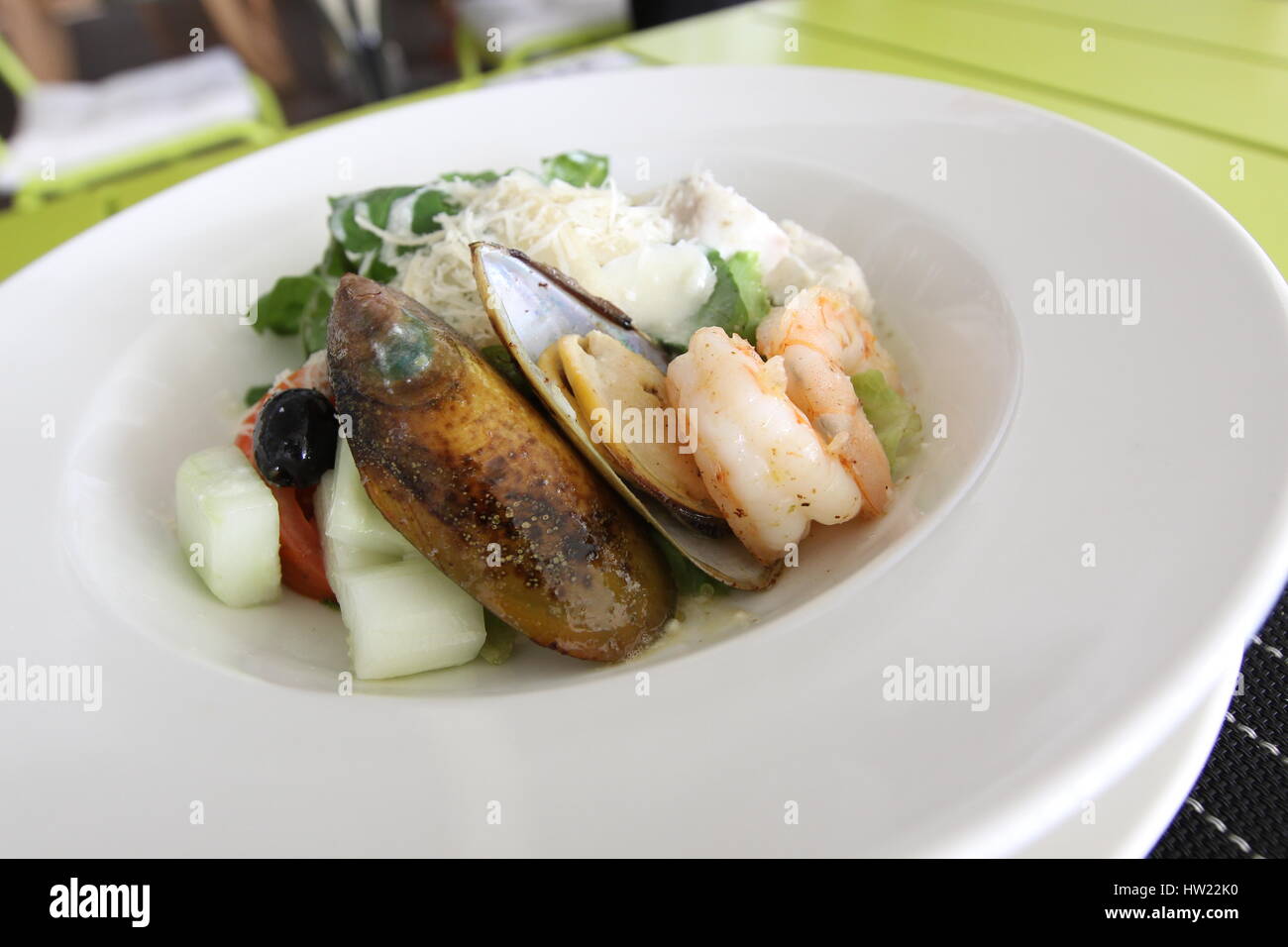 Restaurant menu. Dishes which give at restaurants. Salads, second ...