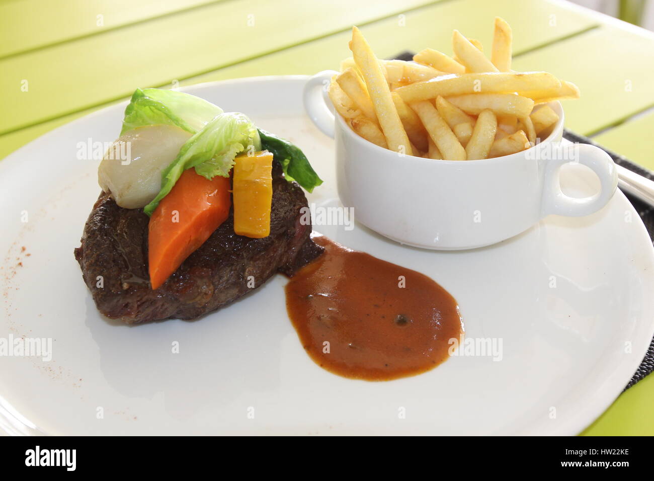 Restaurant menu. Dishes which give at restaurants. Salads, second ...