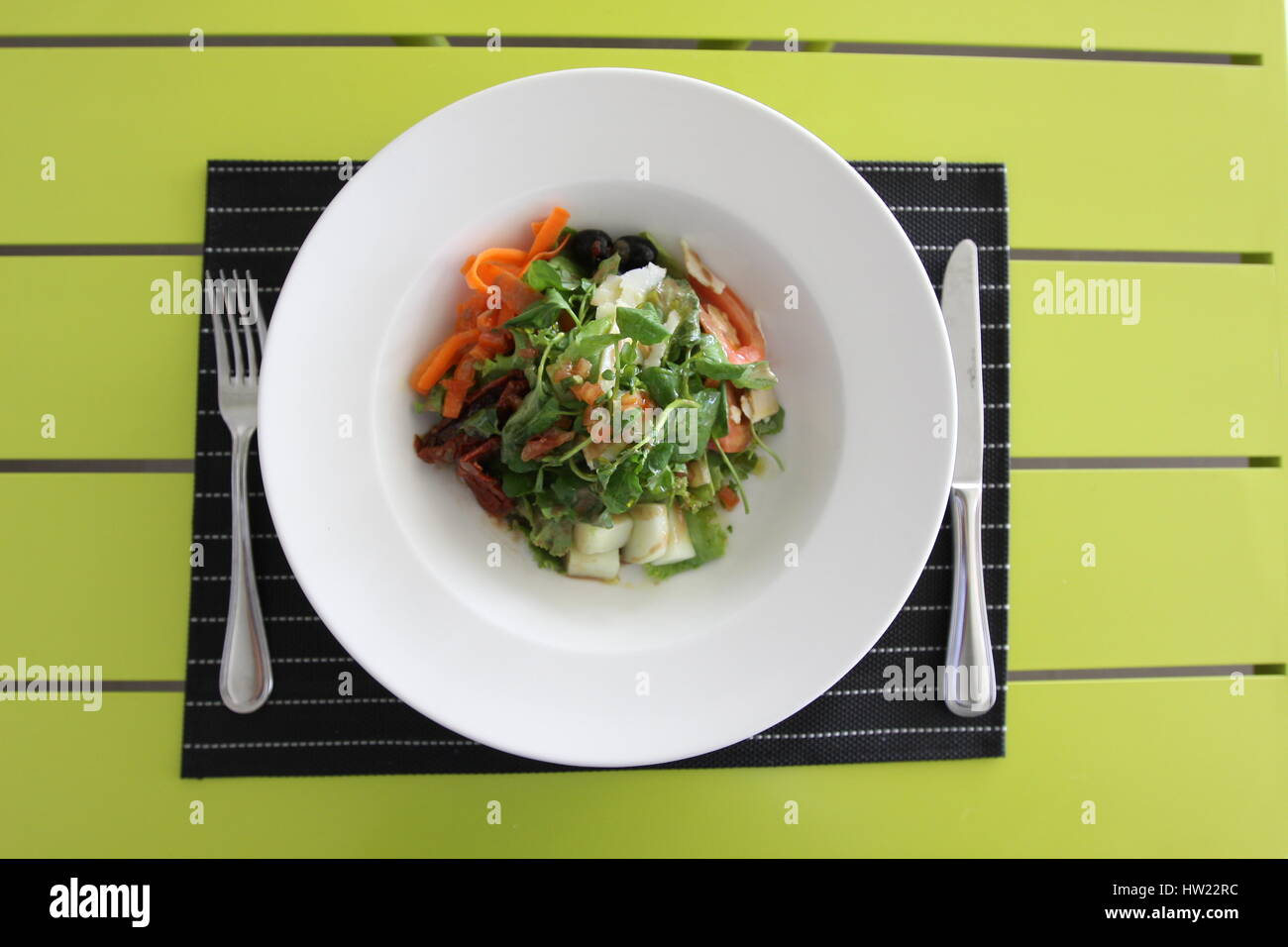 Restaurant menu. Dishes which give at restaurants. Salads, second ...