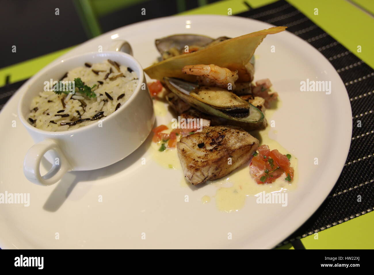 Restaurant menu. Dishes which give at restaurants. Salads, second ...