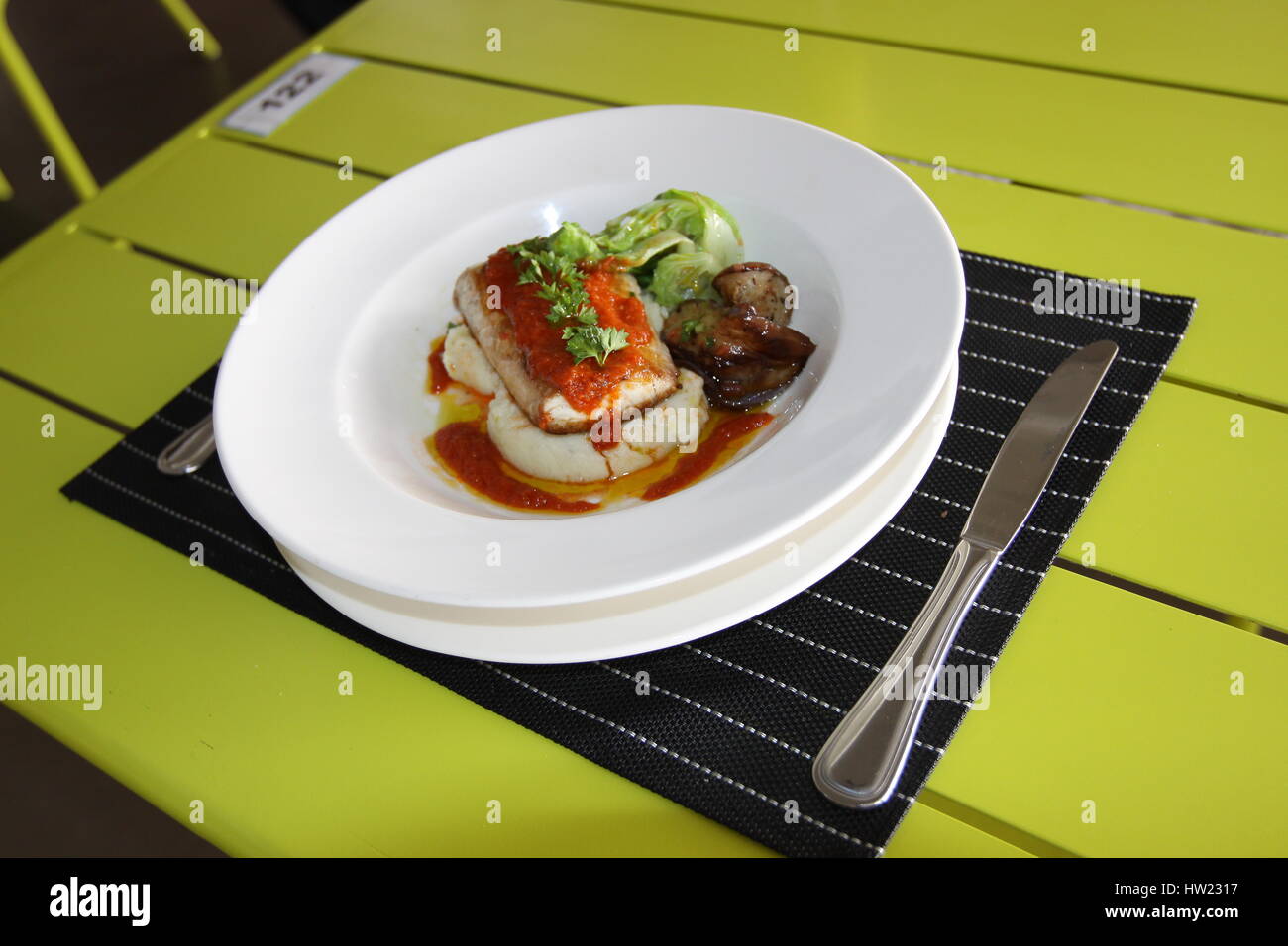 Restaurant menu. Dishes which give at restaurants. Salads, second ...