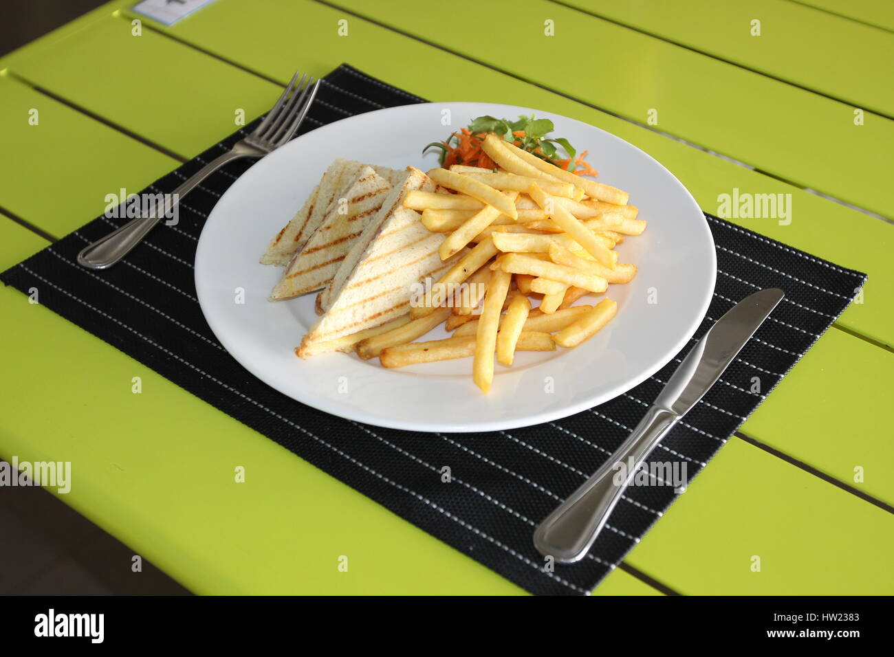 Restaurant menu. Dishes which give at restaurants. French fries Stock ...