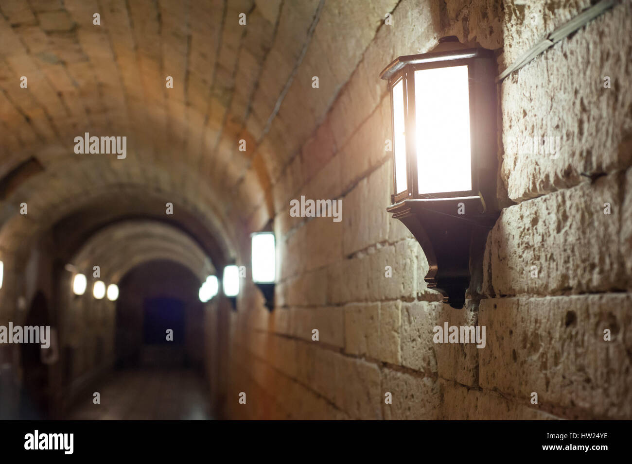 Lamp in the basement Stock Photo - Alamy