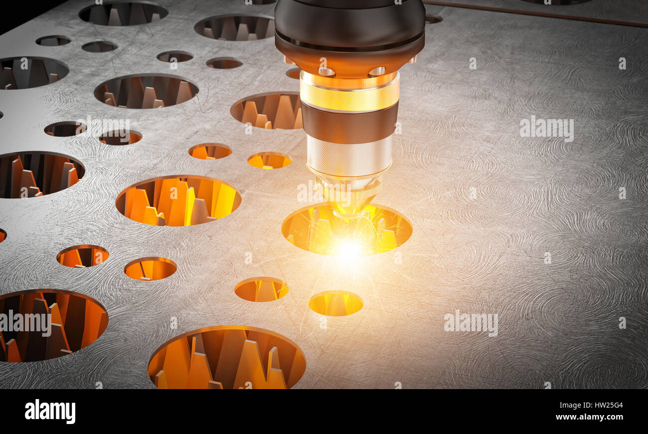 Laser cutting machine 3d rendering hi-res stock photography and images ...