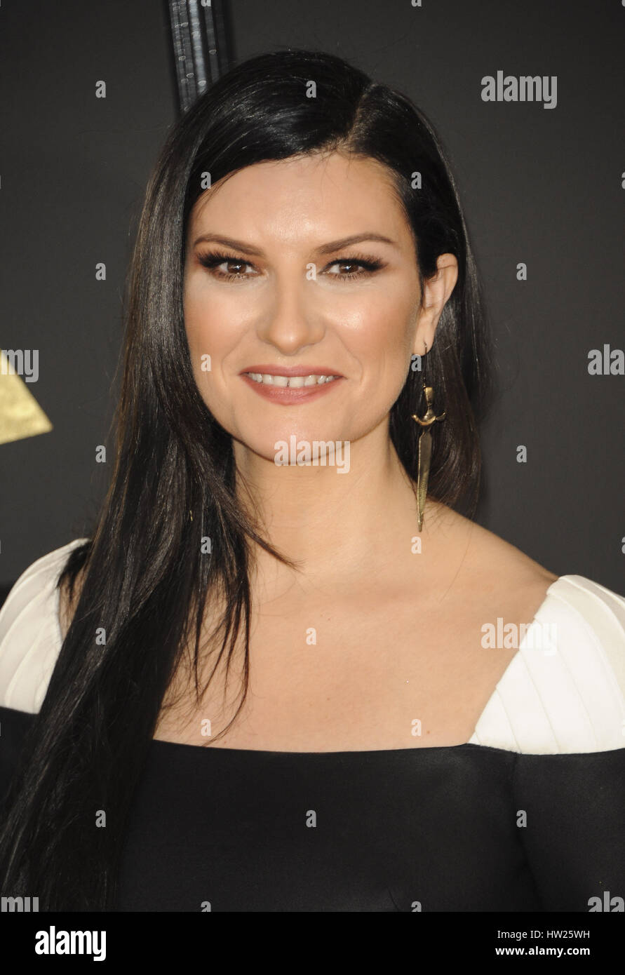 The 59th Annual Grammy Awards arrivals Featuring: Laura Pausini Where ...