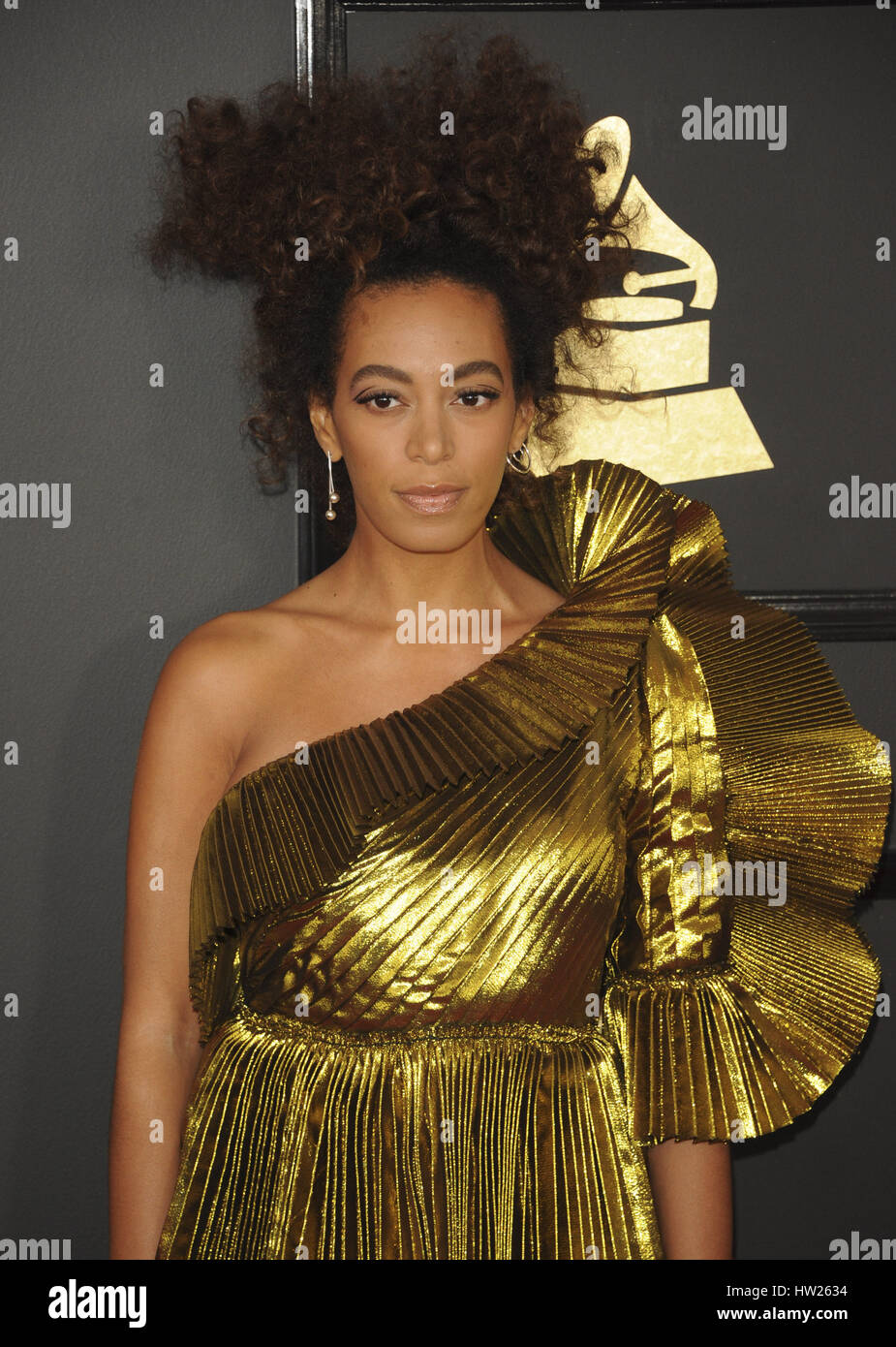 The 59th Annual Grammy Awards arrivals Featuring: Solange Knowles Where ...
