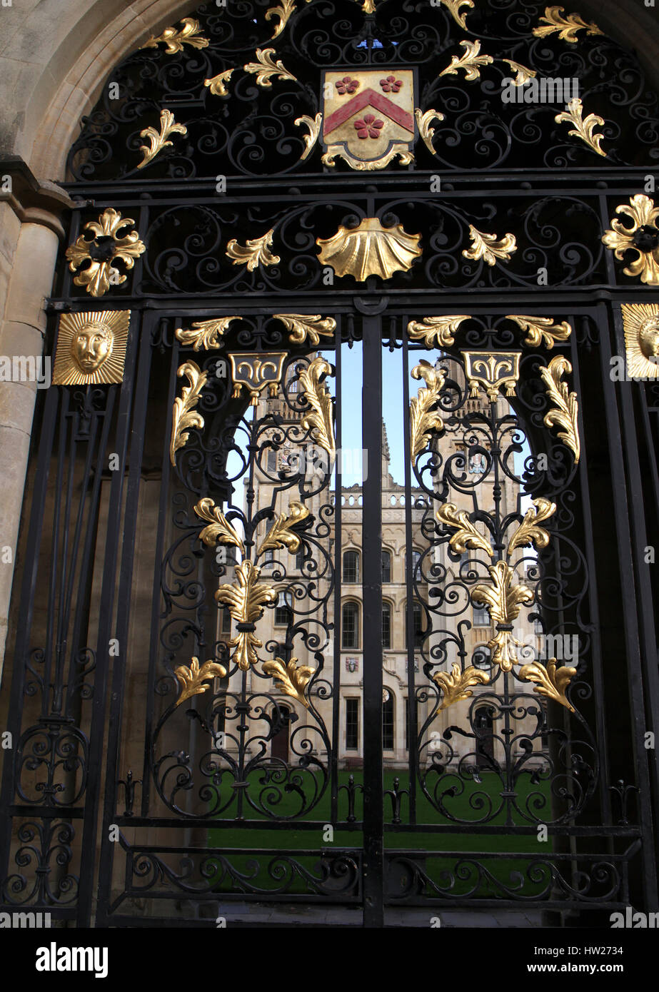 Gilded wrought iron gates hi-res stock photography and images - Alamy