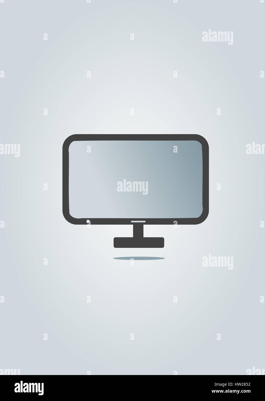 Simple Flat TV Icon Stock Photo - Alamy