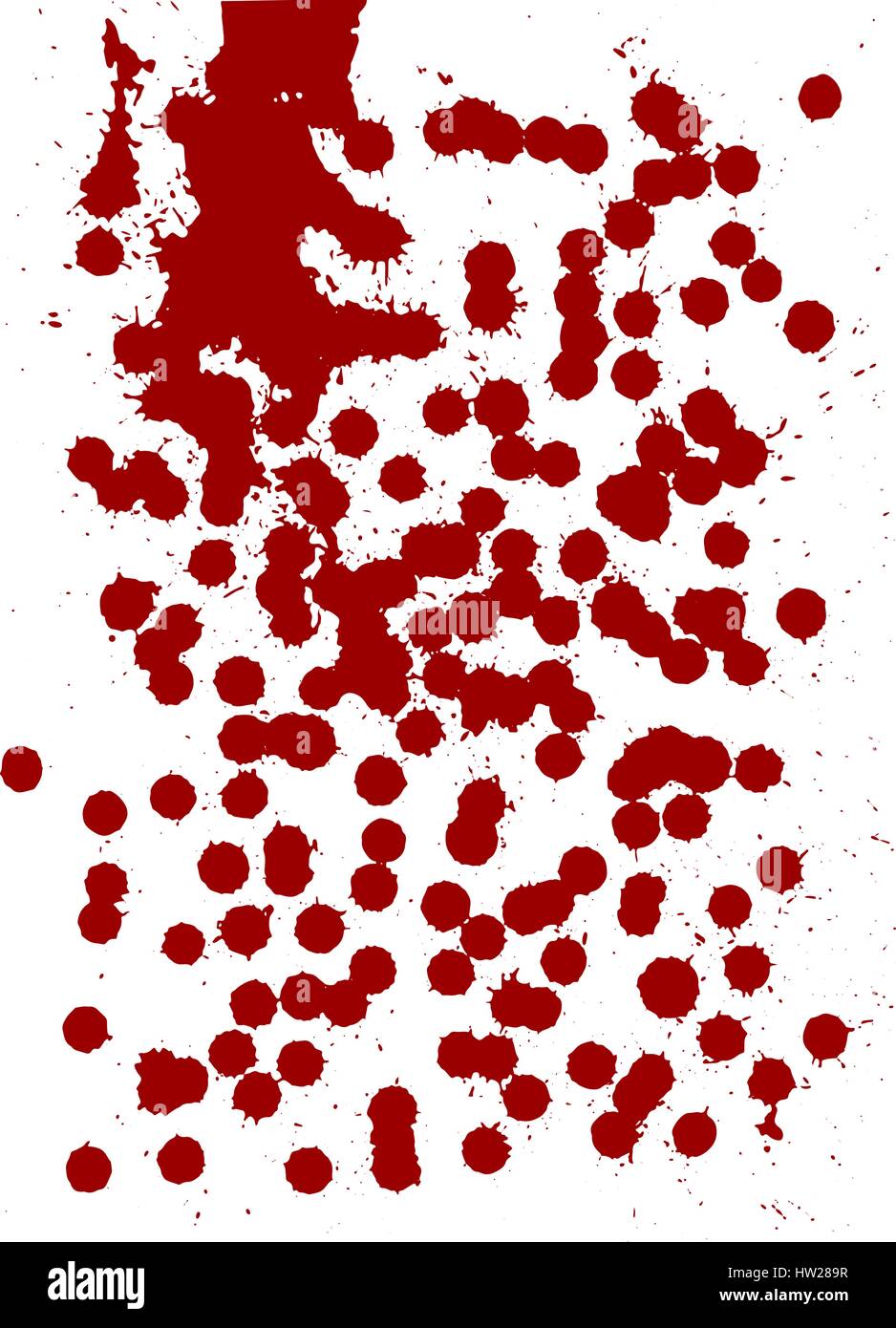 vector red drops of human blood on a white background Stock Vector ...
