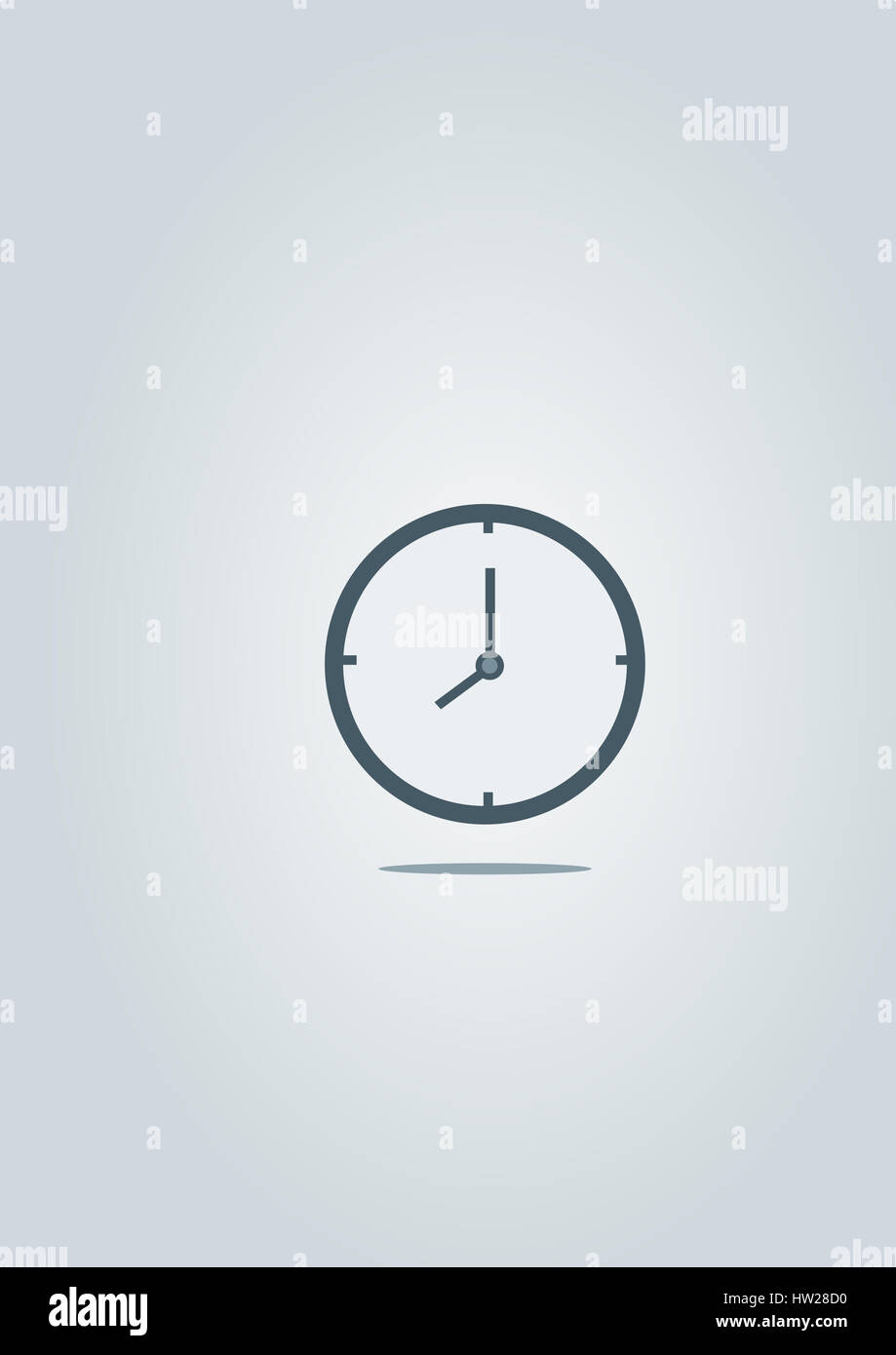 Simple Clock Icon Stock Photo - Alamy
