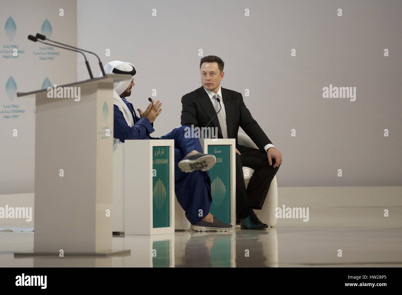 World Goverment Summit Day 2 Featuring: Elon Musk Where: Dubai, United ...