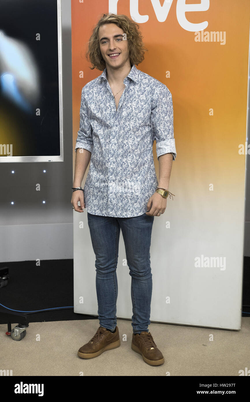 Manel Navarro attends the Eurovision's Spanish entry press conference ...