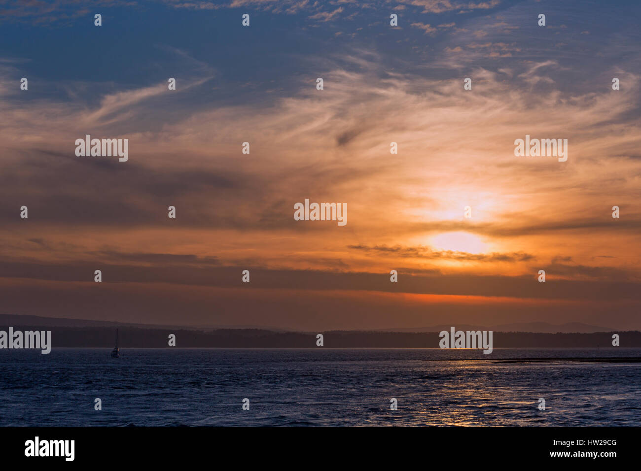 Sandbanks, Poole - stunning sunset looking over Poole harbour from ...
