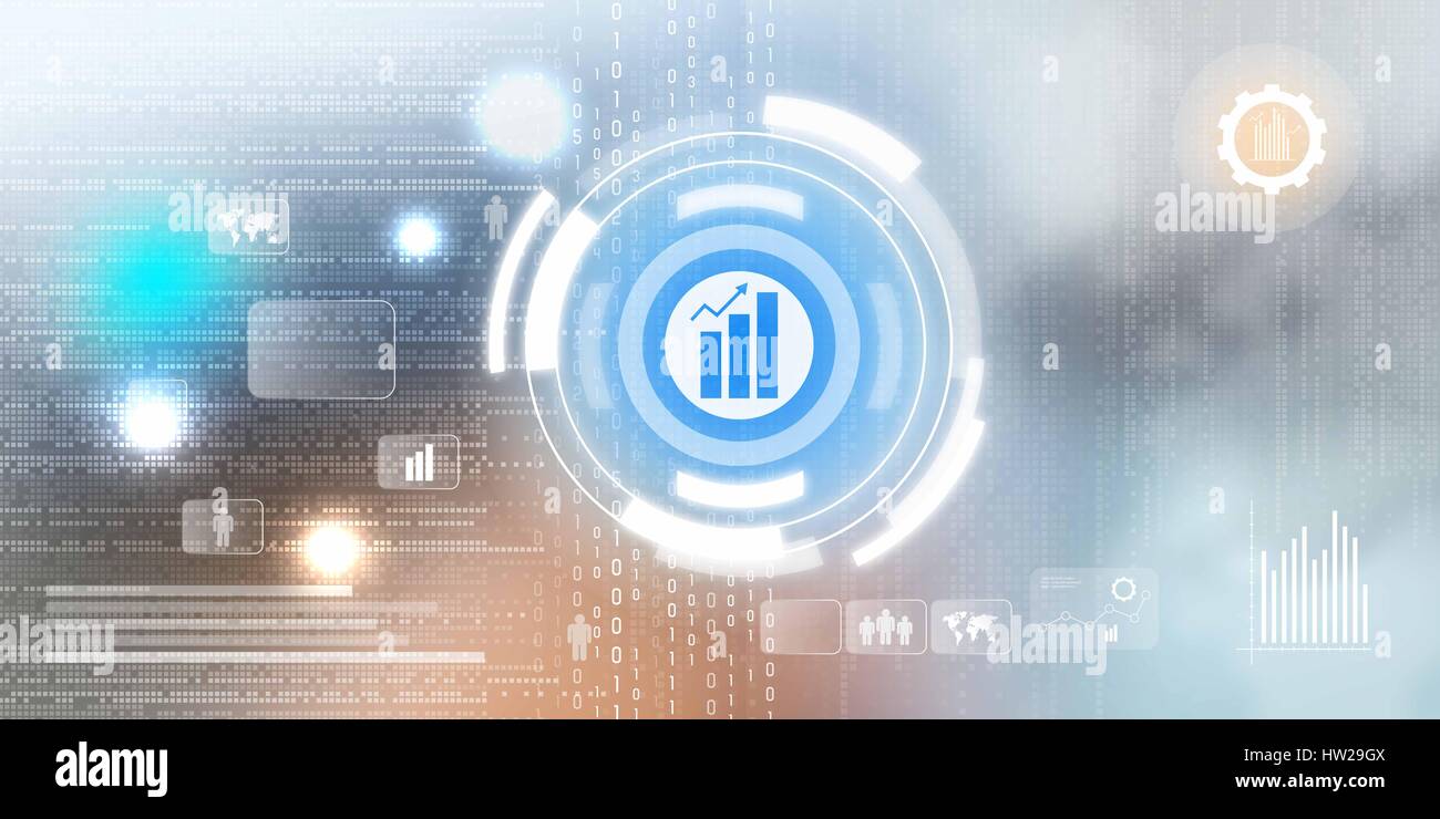 Digital Background business growth concept Stock Photo - Alamy