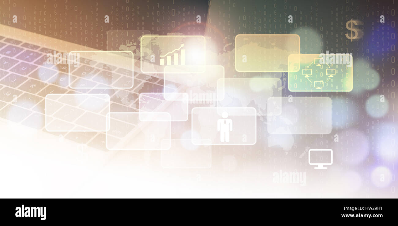 Digital Internet Security background with laptop in background Stock ...