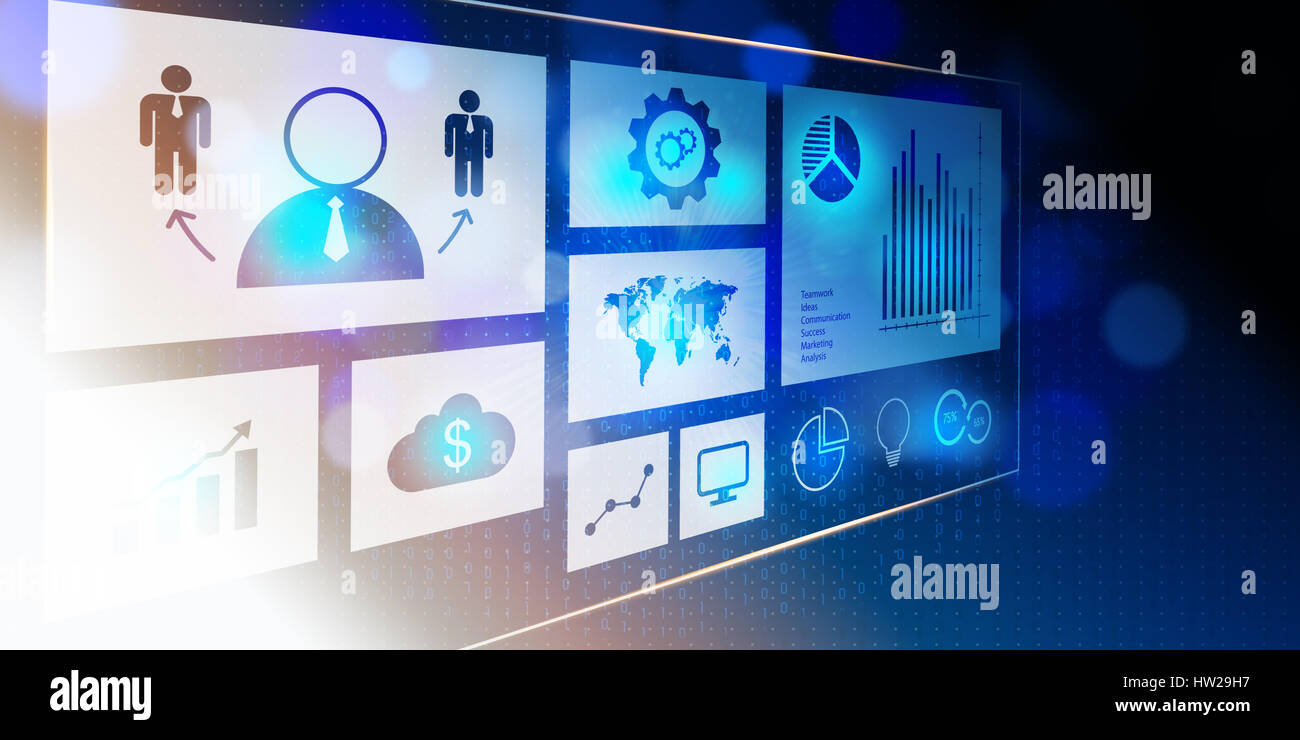 Digital Touch Screen Background design with icons Stock Photo - Alamy