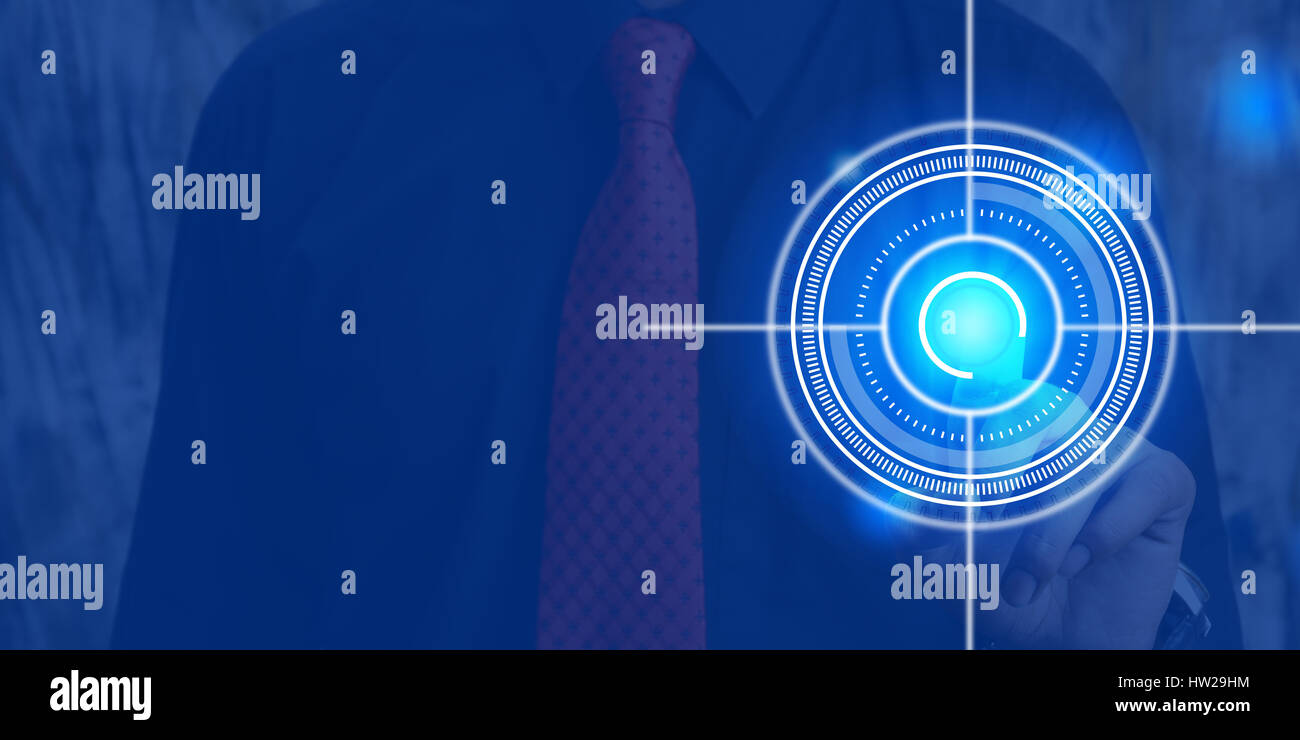 Digital Background Professional Touching Screen with target icon Stock ...