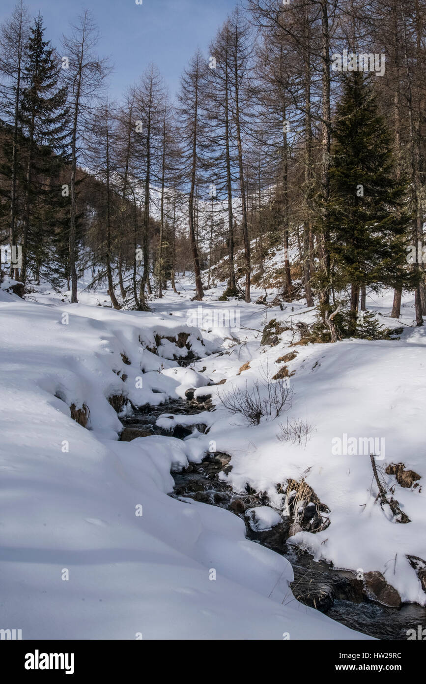 Austria, Tirol, Winter scenery in the mountains of Villgratental Stock ...
