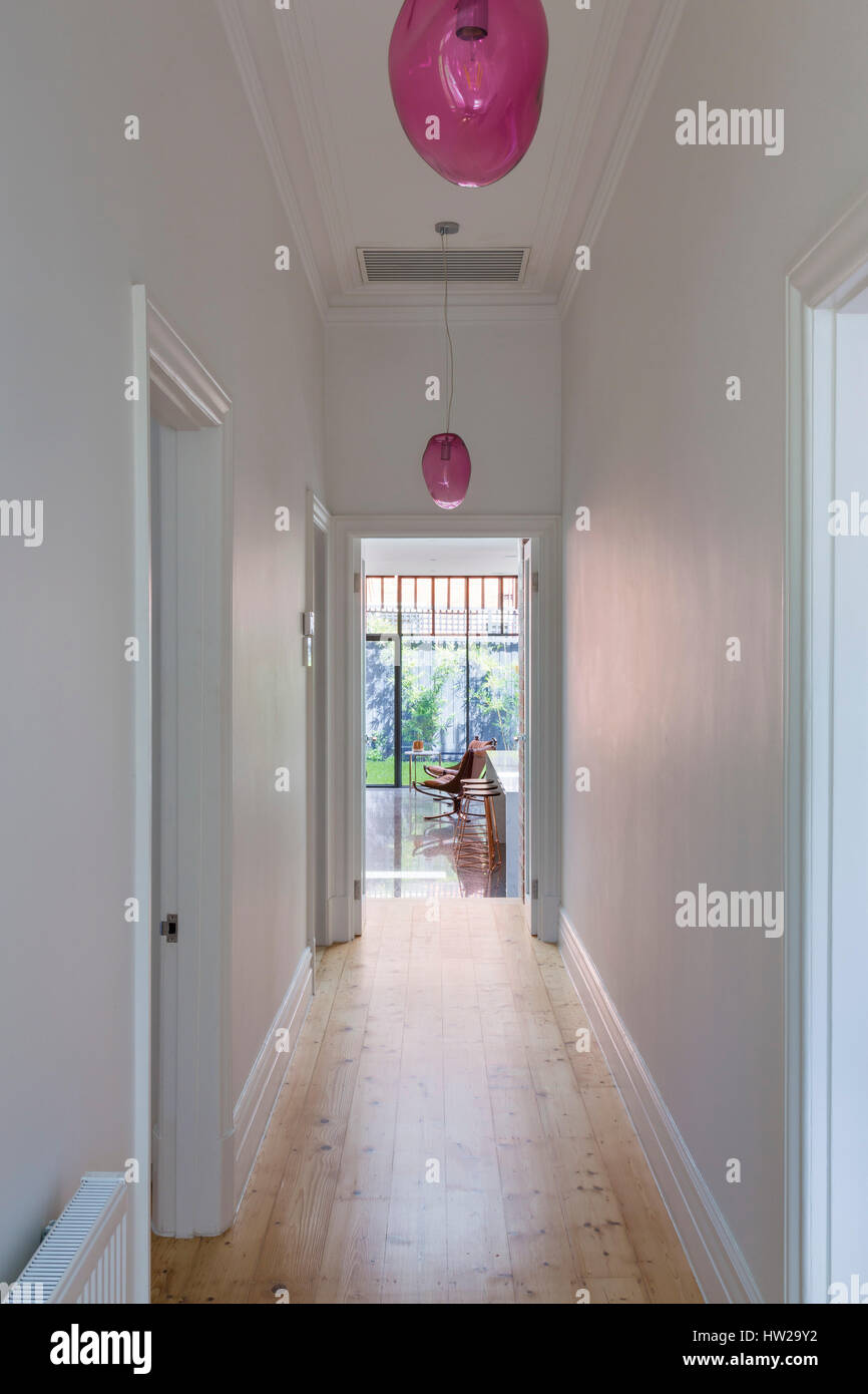Looking down the hallway from the front entrance through to the rear ...