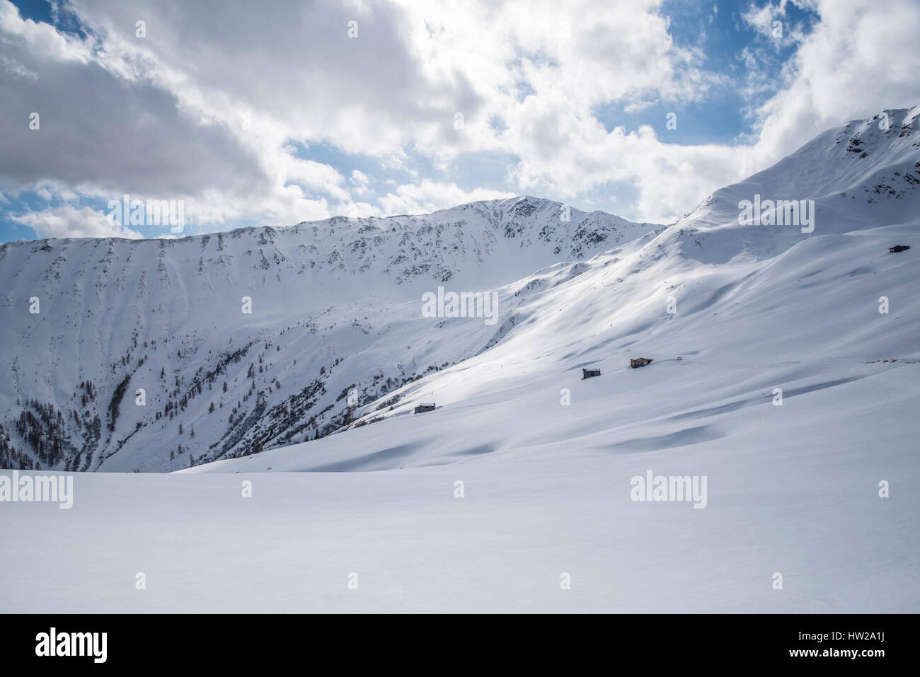 Austria, Tirol, Winter scenery in the mountains of Villgratental Stock ...