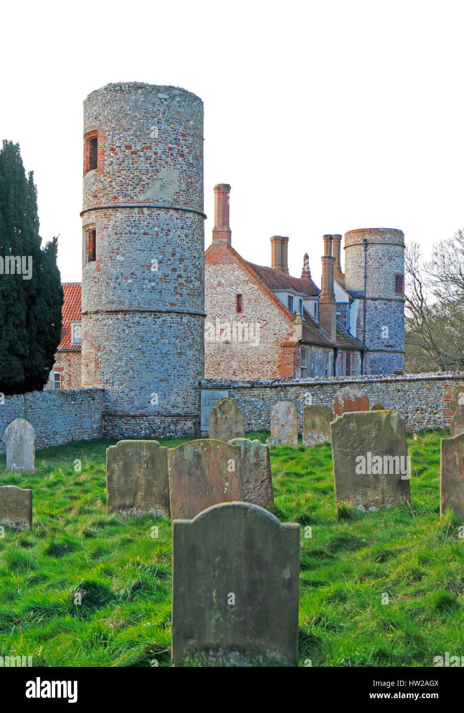 A view of Stiffkey Old Hall in North Norfolk at Stiffkey, Norfolk ...