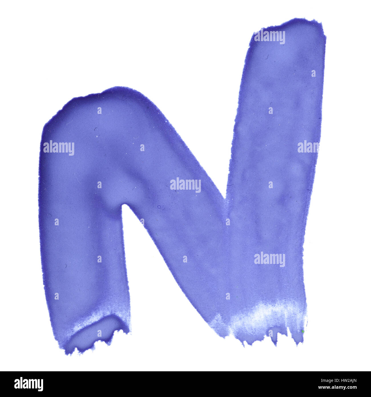 N - Color letters isolated over the white background Stock Photo - Alamy