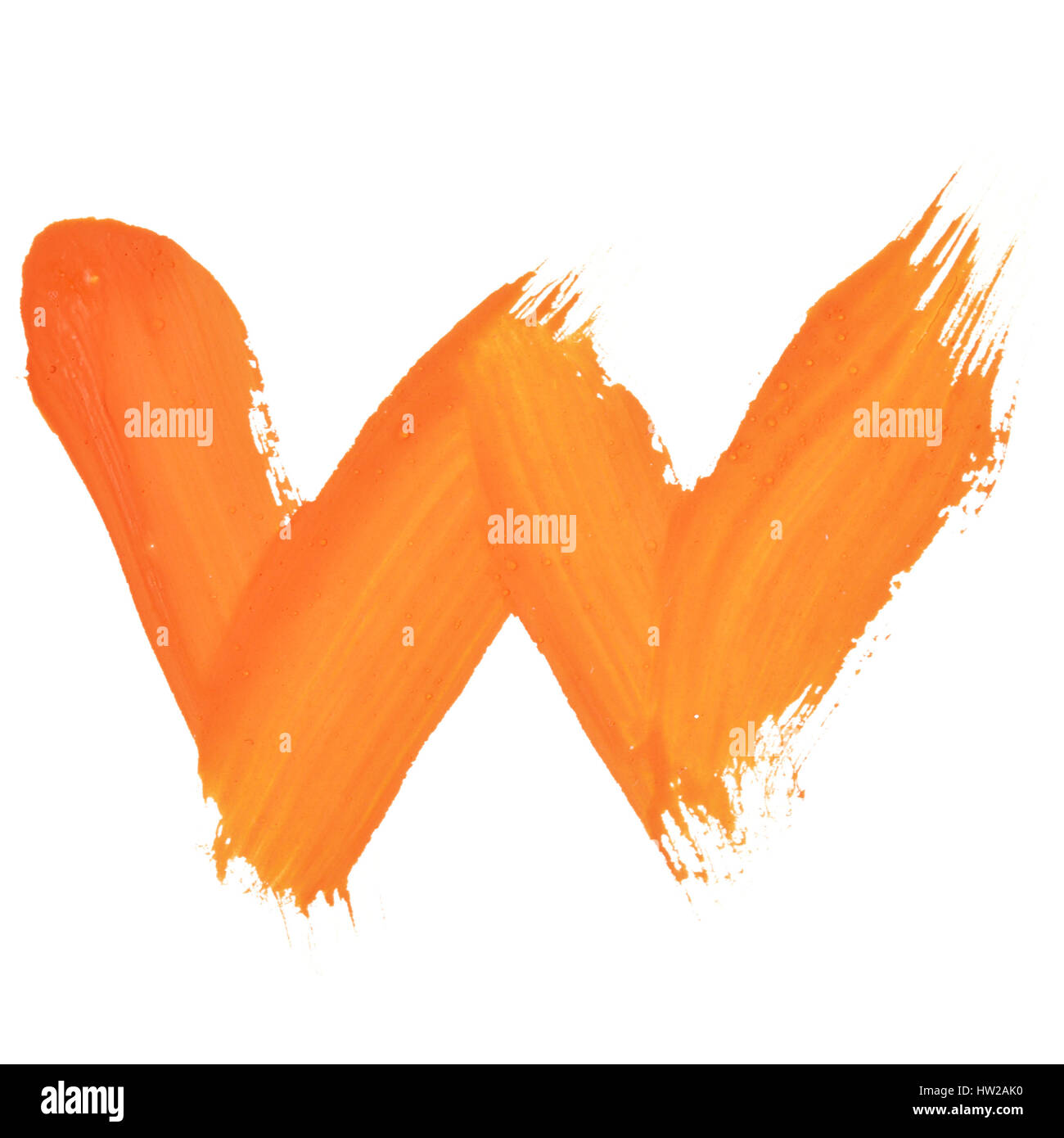W - Color letters isolated over the white background Stock Photo - Alamy