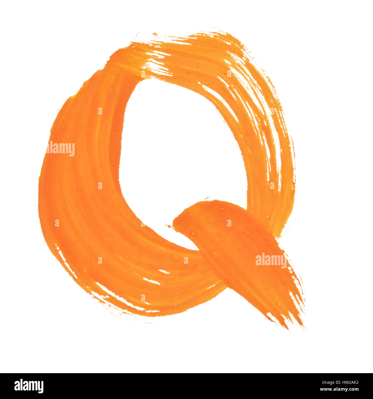 Q - Color letters isolated over the white background Stock Photo - Alamy