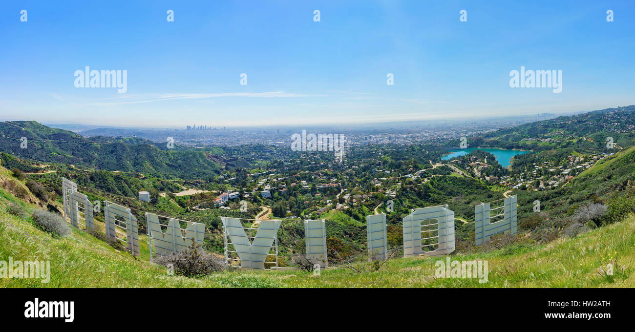Back of hollywood sign hi-res stock photography and images - Alamy