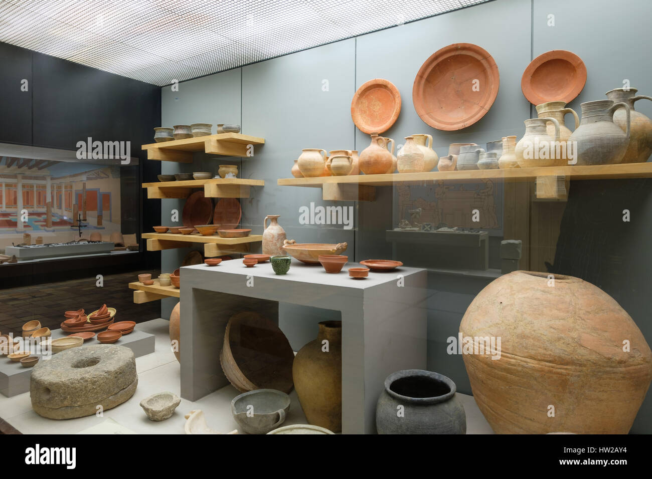 Roman artifacts at the Monographic Museum in Conímbriga, Portugal ...
