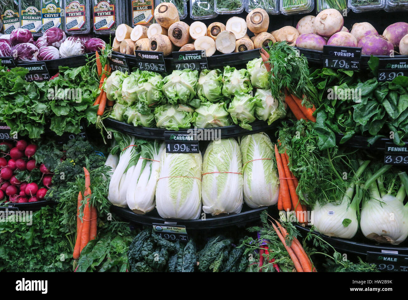 Vegetable section in supermarket hi-res stock photography and images ...