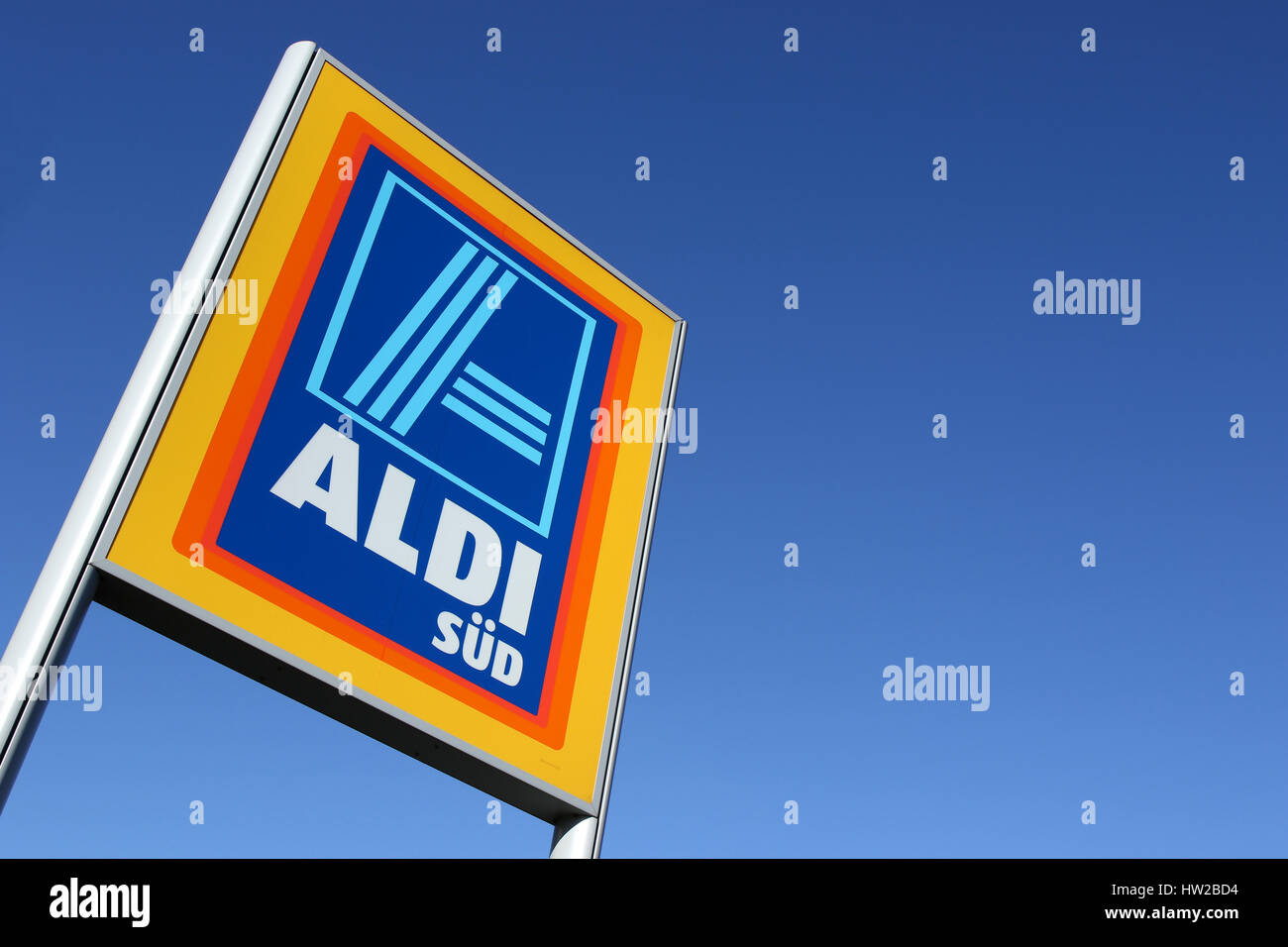 Advertising sign with aldi sud logo hi-res stock photography and images ...