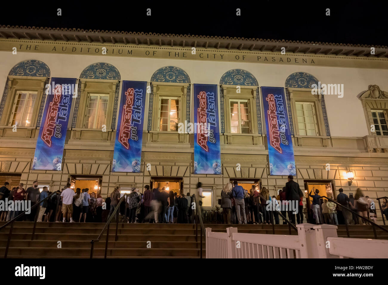 Pasadena, MAR 9: America's got Talent at The auditorium of the city of ...