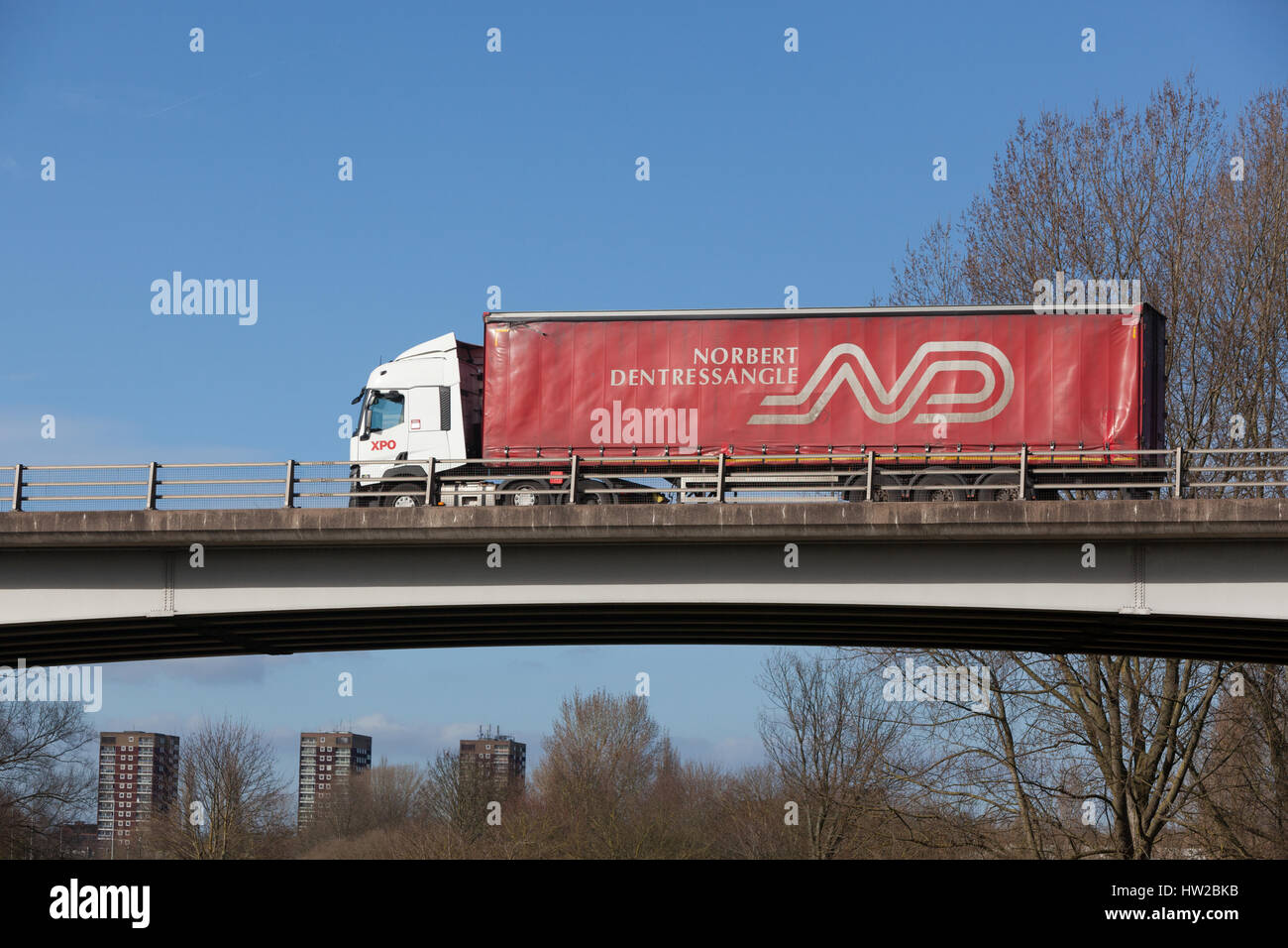 Norbert Dentressangle lorry on the road in the Midlands Stock Photo - Alamy