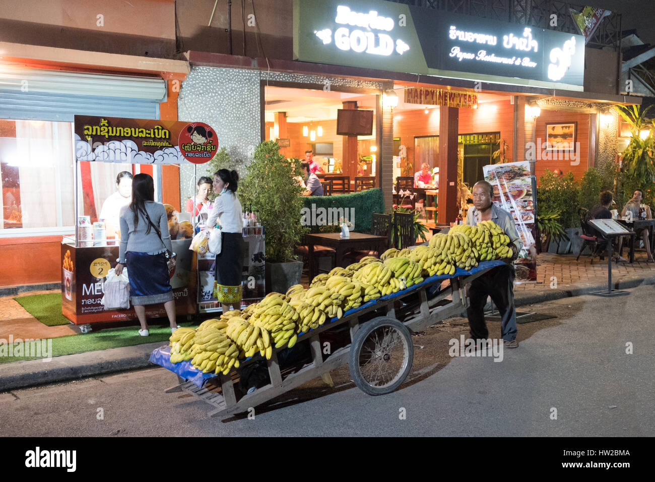 Street scene from Vientiane, Laos Stock Photo - Alamy