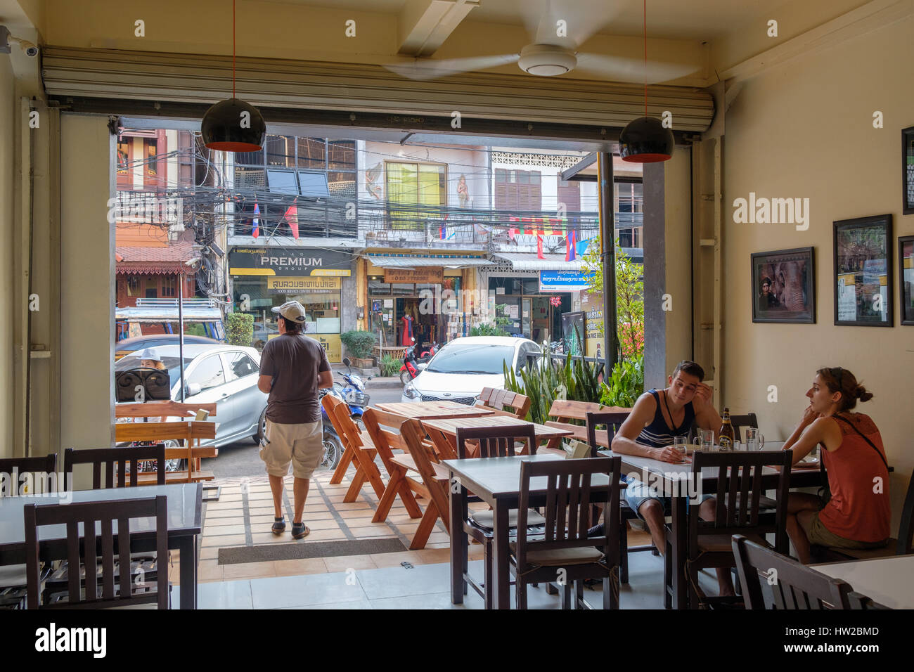 Street scene from Vientiane, Laos Stock Photo - Alamy