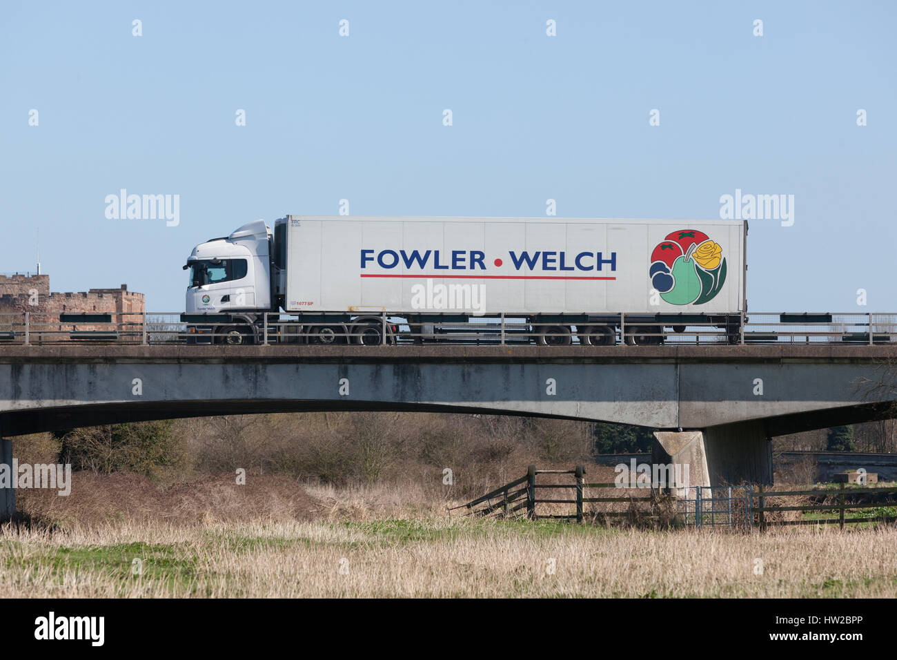 Fowler and Welch delivery truck on the road in the Midlands Stock Photo ...