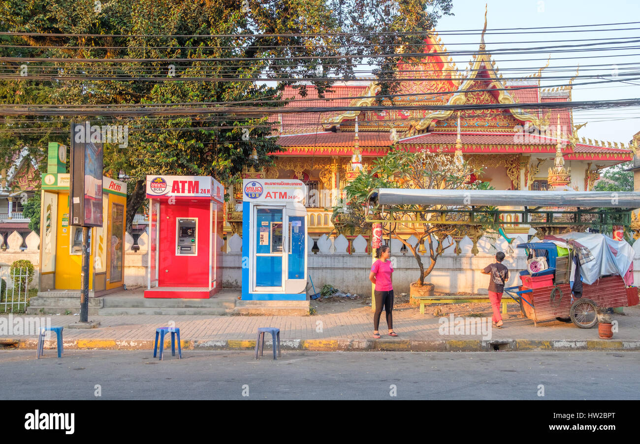 Street scene from Vientiane, Laos Stock Photo - Alamy