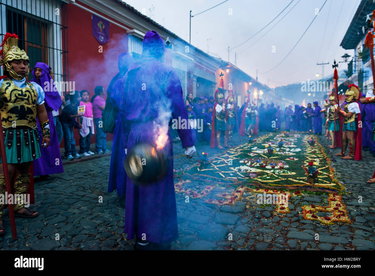 Antigua, Guatemala - April 17, 2014: Man wearing ancient Roman military ...