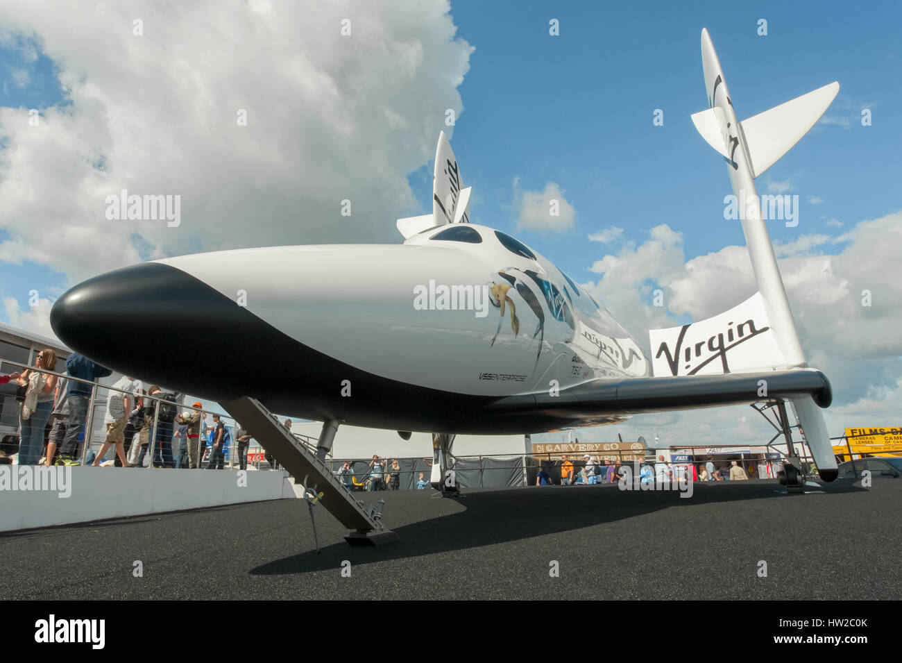 The futuristic Virgin Galactic reuseable, sub-orbital spacecraft on ...