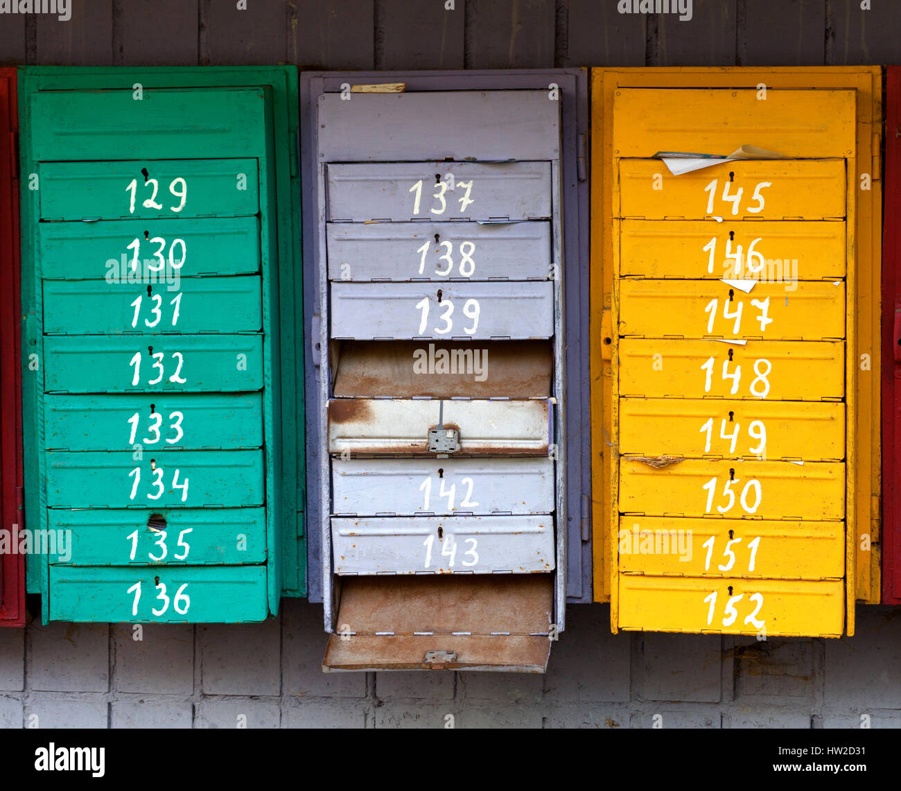 Mail post boxes in apartment hi-res stock photography and images - Alamy
